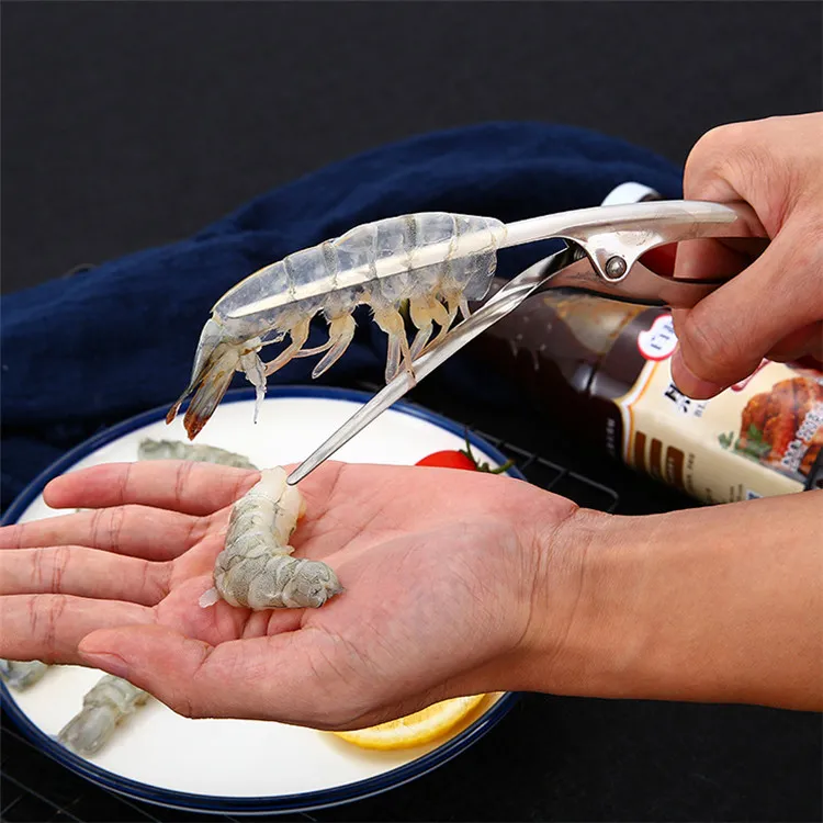 Multi Functional Stainless Steel Shrimp Peeler Prawn Peeler Seafood ...