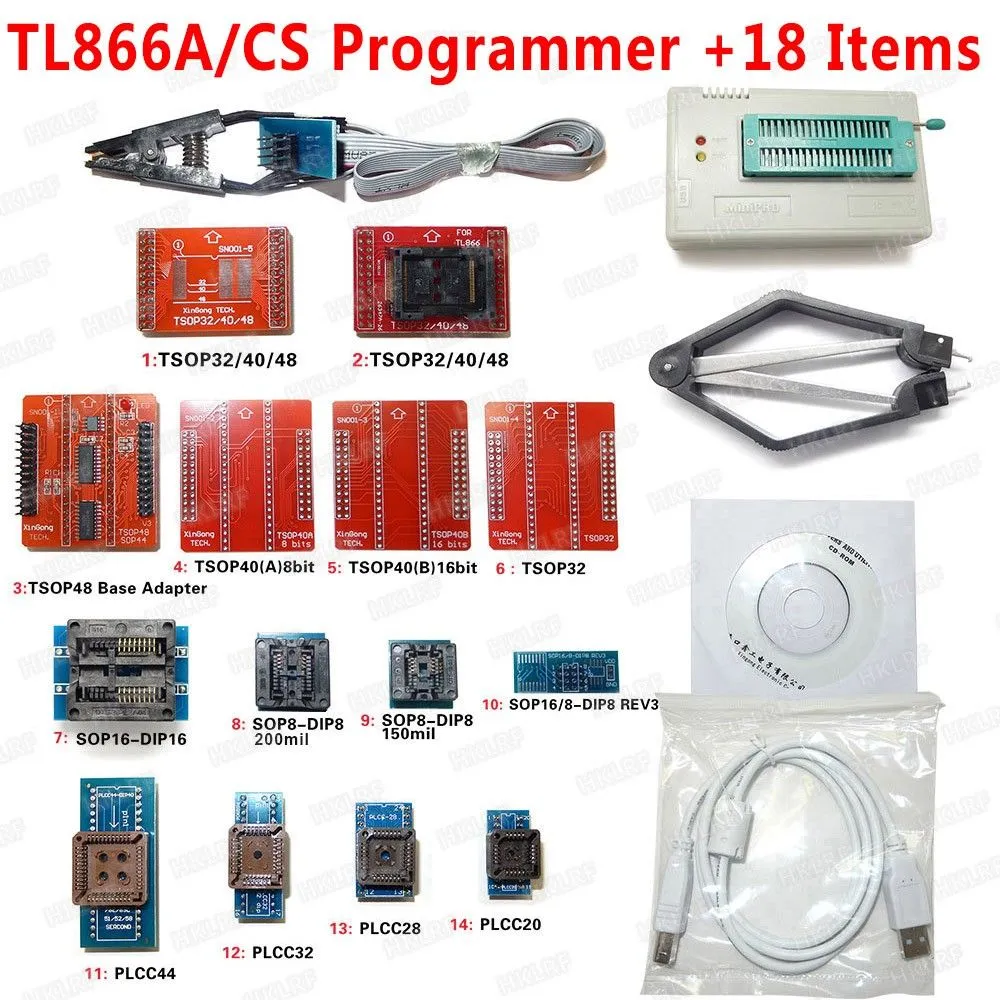 Wholesale USB Programmer: TL866CS TL866A +18 Socket For 1300 ICs EPROM EEPROM FLASH From Isyour ...