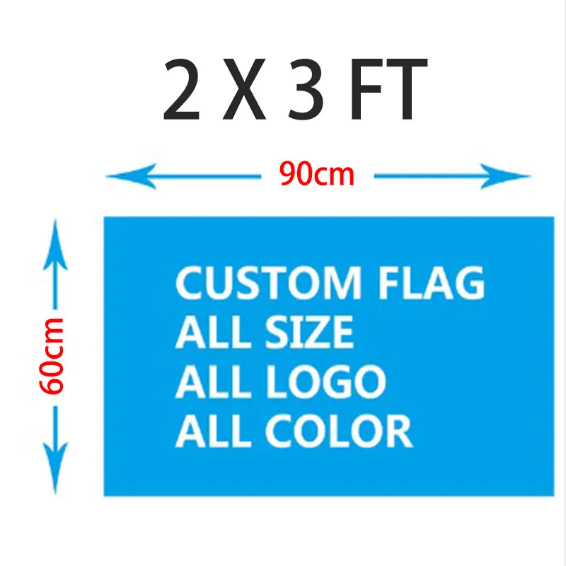 Custom Made Flag, 60 x 90 cm 2 x 3 ft Size, Polyester Banner, Home ...