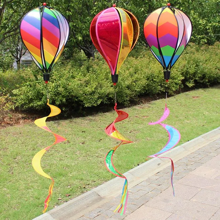 Hanging Wind Spinners Hot Air Balloon Style Colorful Outdoor Inflatable ...