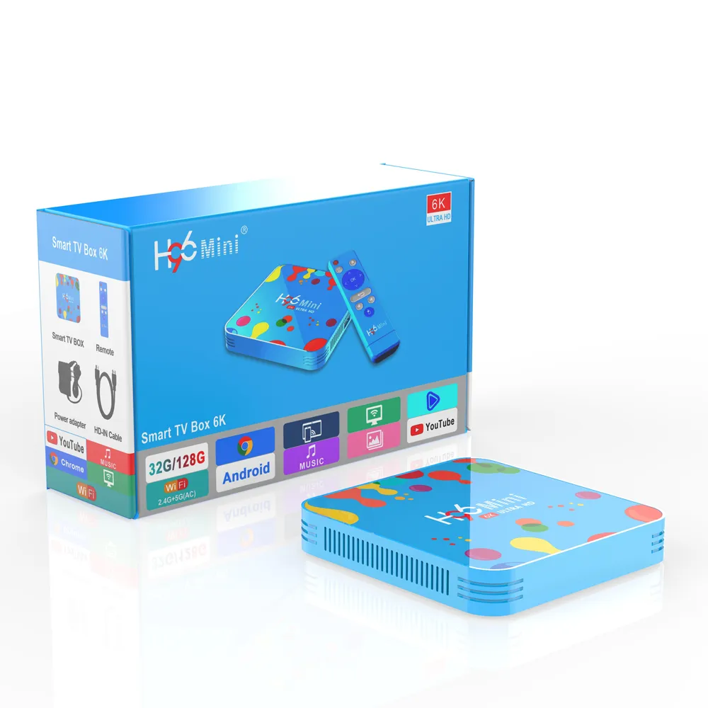 4GB 128GB H96 Mini Android 9.0 TV Box Allwinner H6 Quad Core 6K H.265 ...