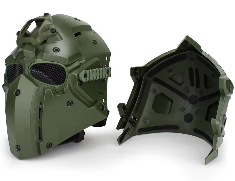 TERMINATOR Táctico OBSIDIAN GREEN GOBL Máscara De Máscara Para Casco De ...