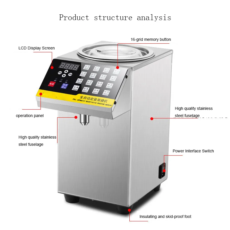 DHgate.com:2024Electric Fructose Syrup Dispenser Machine for Bubble Tea ...