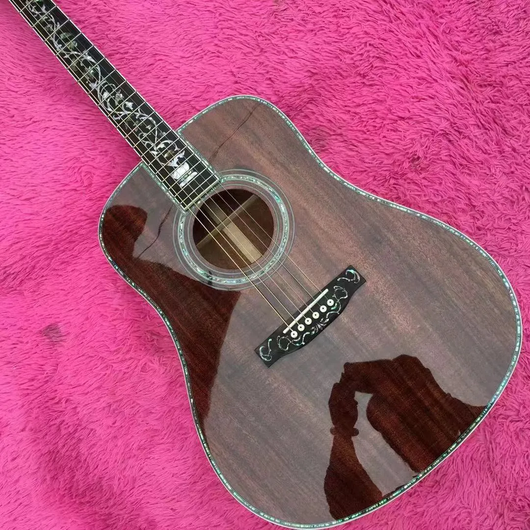Deluxe 41 Alvarez Acoustic Guitar With Abalone Shell Inlay, Ebony ...