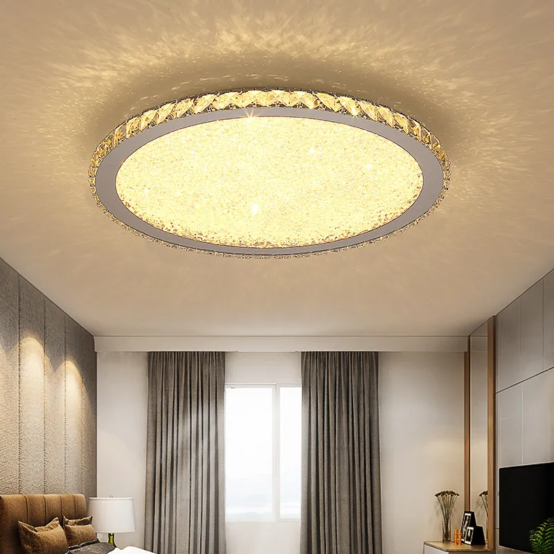 Modern Round LED Chandelier For Dining Room Brushed Nickel Finish ...