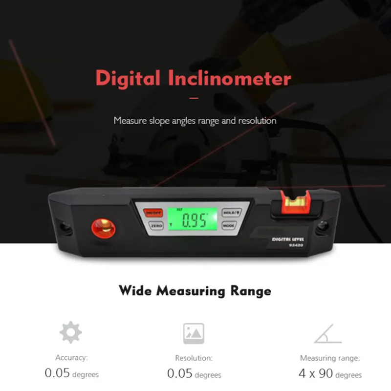 Wholesale Digital Angle Gauge Level Protractor With Magnetic Equator ...