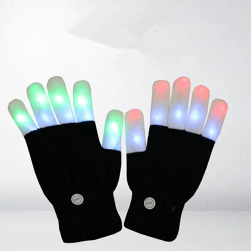 Colorful LED Lighted Gloves For Parties, Concerts, And Raves Flashing ...