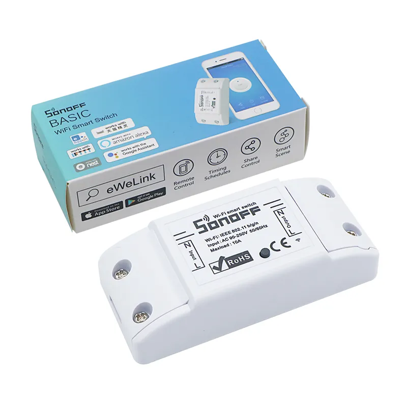 Smart WiFi Switch - 10A Wireless Remote Timer, Universal DIY Smart Home ...