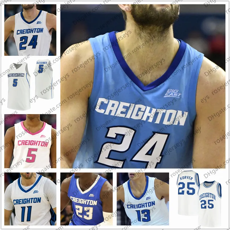 Creighton Bluejays 2024 Jersey De Baloncesto #13 Christian Bishop, #23 ...
