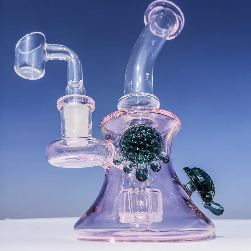 Wholesale Pink Turtle Glass Bong With Recycler, Thick Beaker Bum, 14mm ...