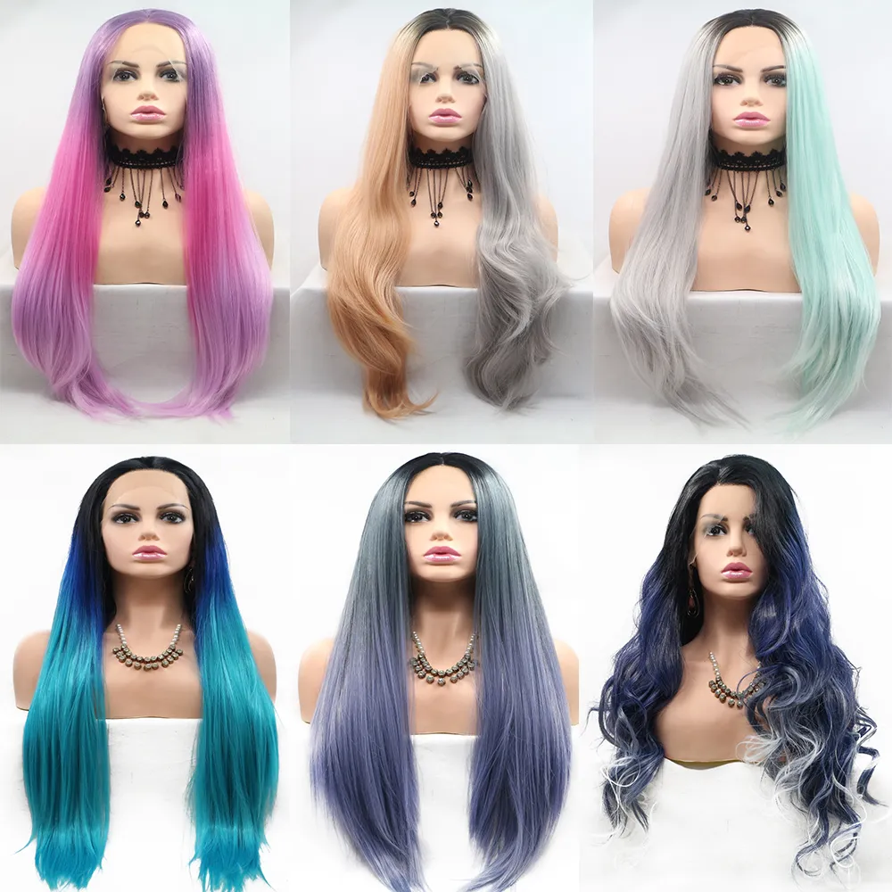 Cosplay Synthetic Colored Wigs Natural Hairline Fashionable Natural ...