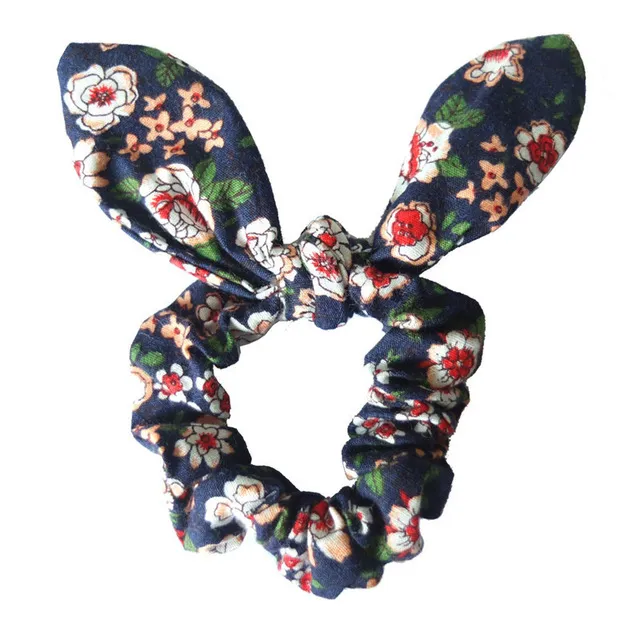 Cute Bunny Ear Hair Ropes Elastic Bowknot Bands For Womens Ponytail ...