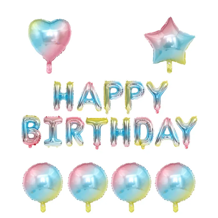 Change Color Birthday Balloons Aluminium Foil Balloon Helium Ballons ...