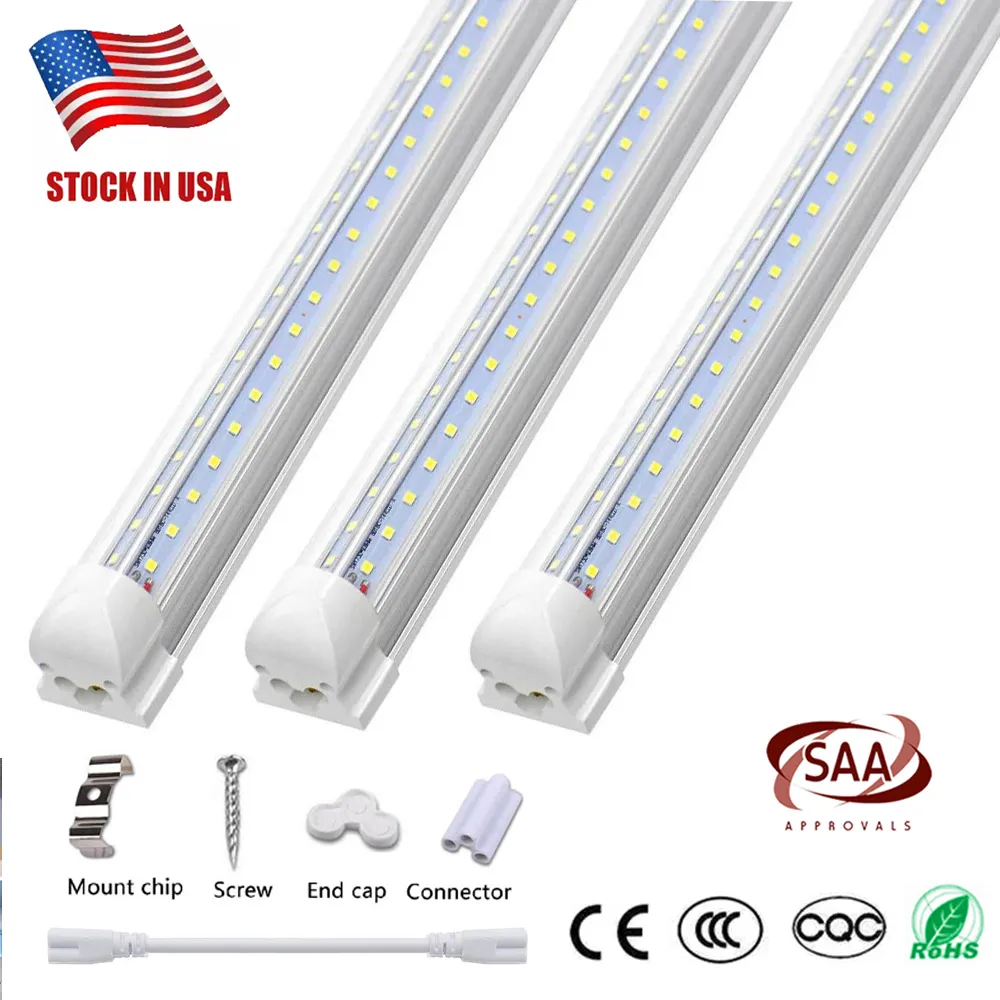 V Shaped Integrate T8 LED Tube Light, 8ft 4ft 4 Rows LED Light Tube ...