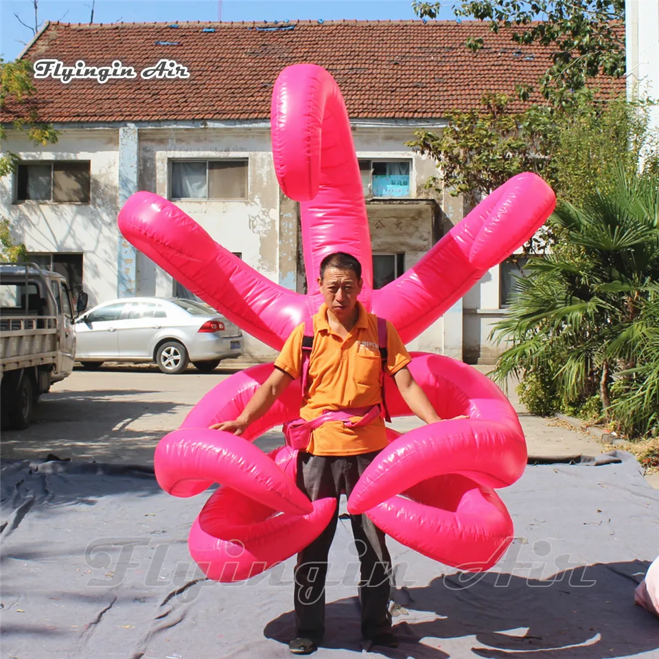 Adult Inflatable Dancing Costume Pink Octopus Tentacle Wings For ...