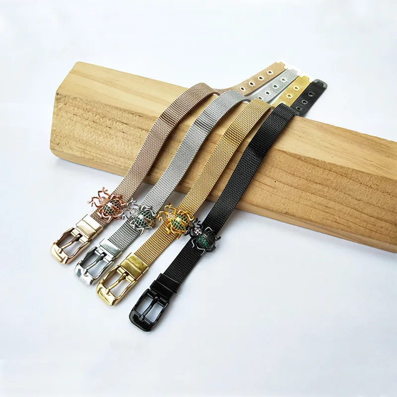 Micro Pave Insect Charm Bracelet For Women Fashionable Jewelry Bangle ...