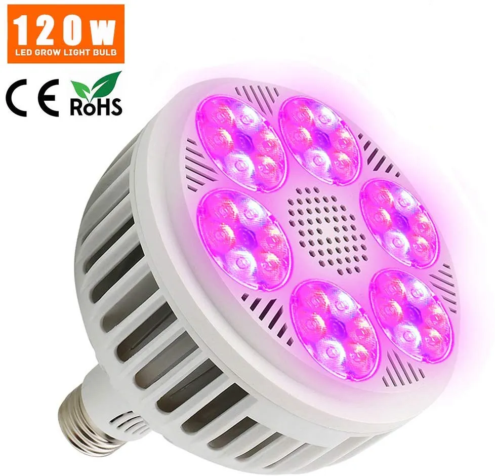 120W LED Grow Light Bulb - Full Spectrum Plant Light for Indoor Plants ...