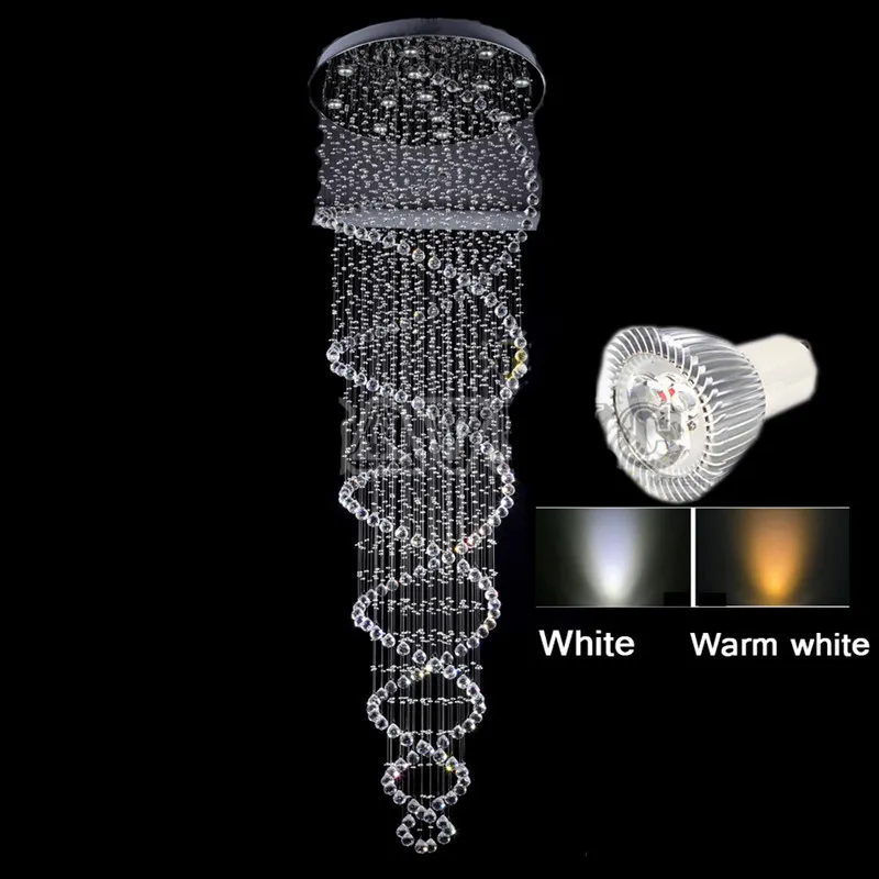 DHgate.com:LED Spiral Raindrop Crystal Chandelier Lighting Fixture ...