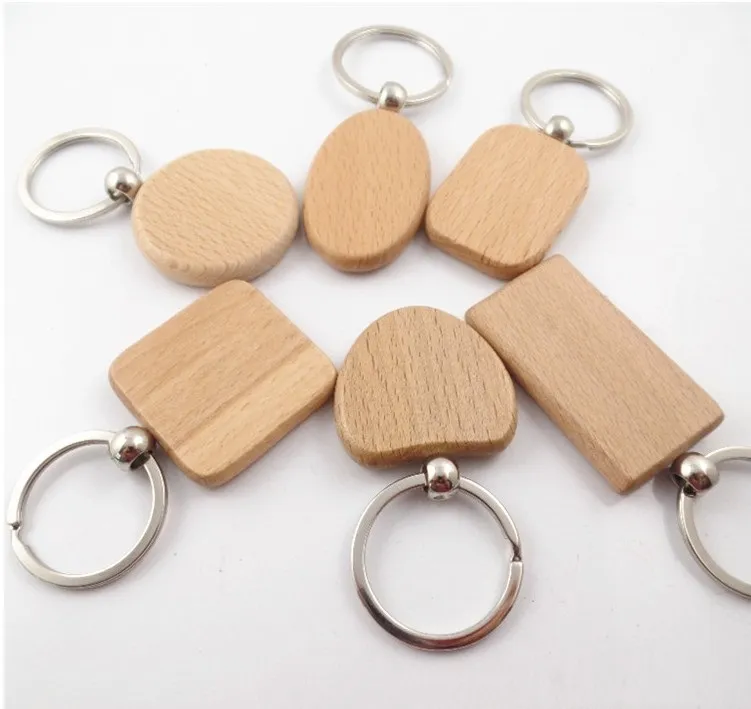 Keychain Necklaces Personalized Wooden Keychain Pendant For Keys, DIY ...