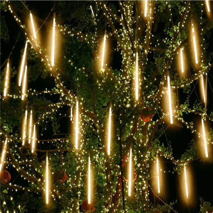 Outdoor Meteor Shower Rain LED String Lights, CRESTECH 8/10 Tubes LED ...