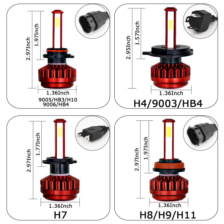 Low Beam Headlight Bulb Headlights G2 80W 8000LM LED Headlight Bulb H7 ...