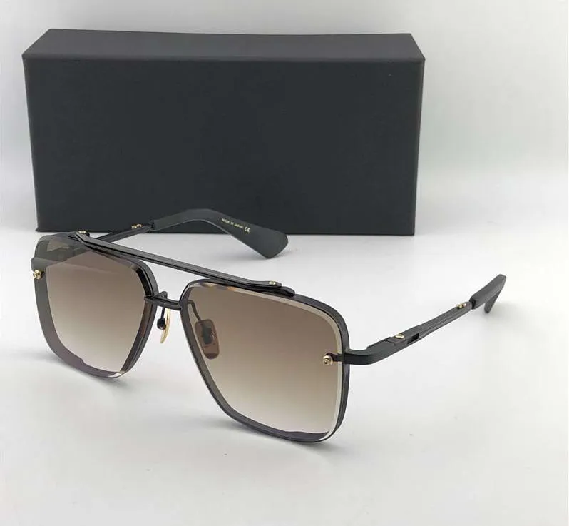 Square Sunglasses For Men Matte Black Frame | Brown Gradient Lens Sun ...