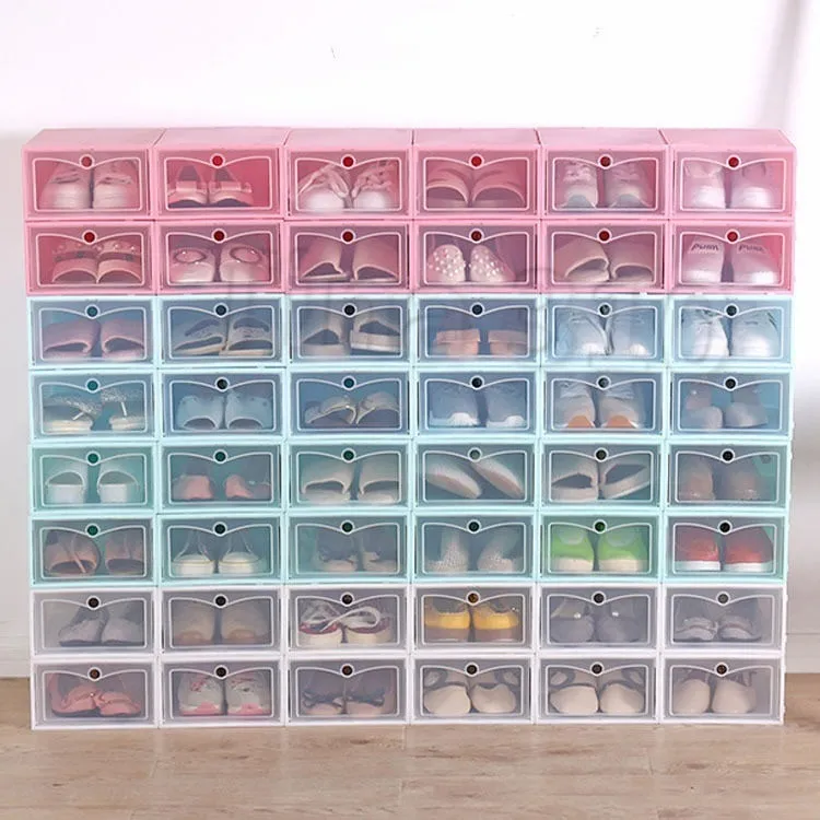 Plastic Shoe Drawer Transparent Flip Drawer Shoe Storage Box Square ...
