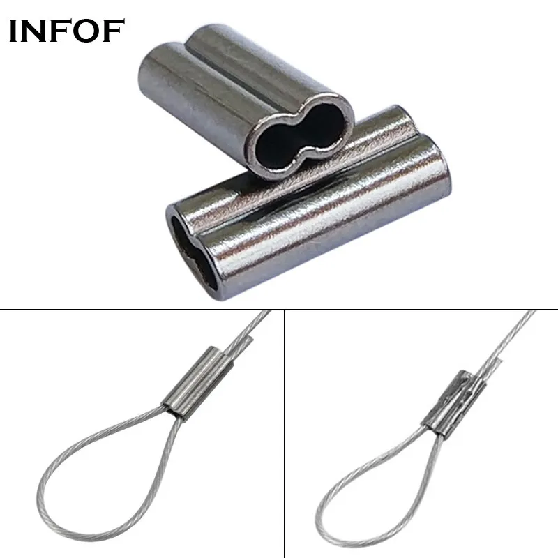 DHgate.com:500pcs Copper Fishing Line Crimps Double Oval Barrel Sleeves ...