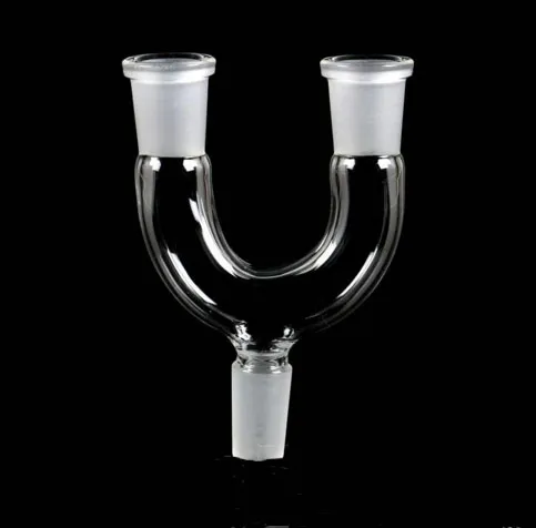 14.5mm And 18.8mm Glass Oil Nail Double Bowl Adapter, Frosted Wishbone ...