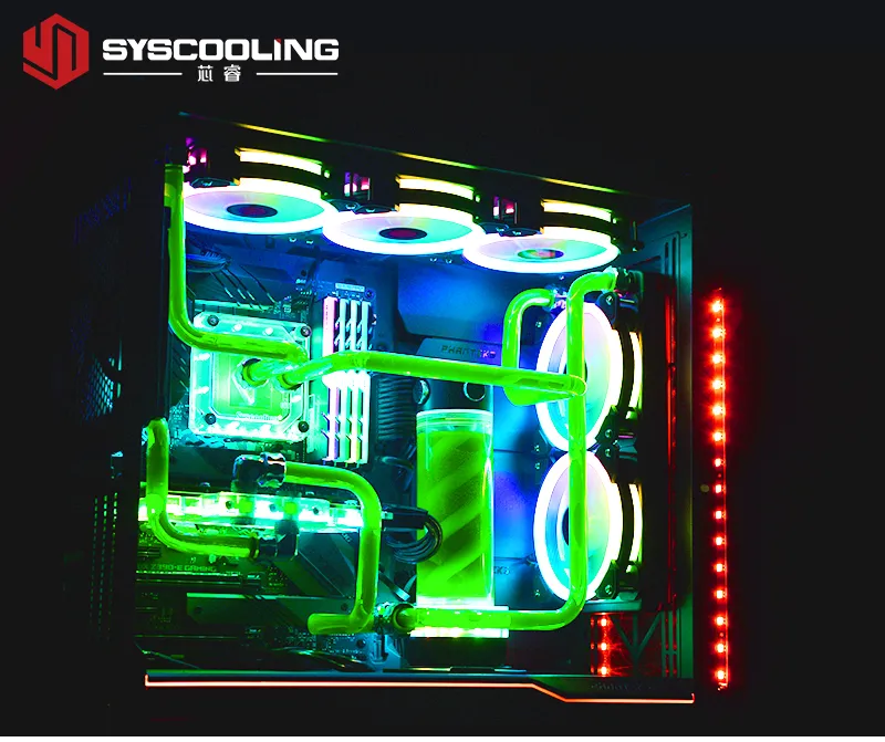 Syscooling PC Water Cooling Kit For AMD AM4 Ryzen CPU Socket 240mm Copper Radiator RGB Support ...