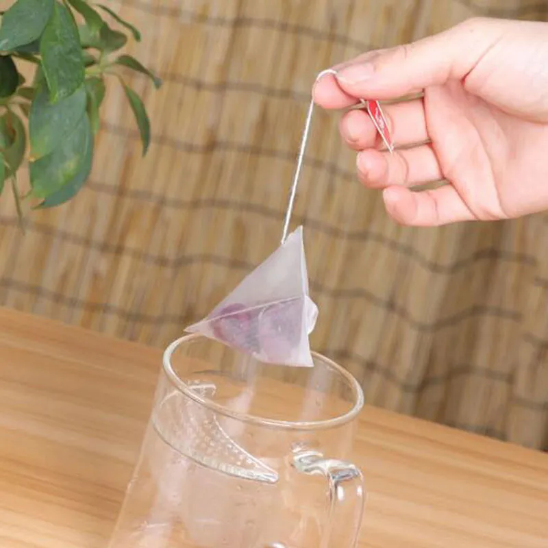 1000 Empty Tea Bags with String - 5x6cm Heat Seal Nylon Filter Bags ...