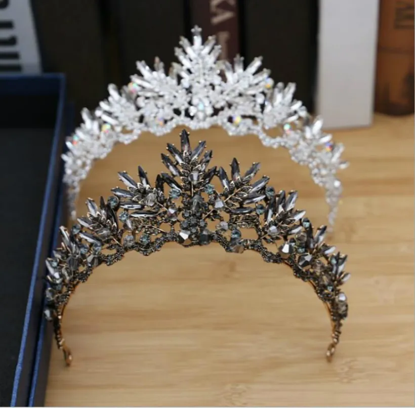 Princess Tiara & Crystal Crown For Women - Rhinestone Metal Headband ...