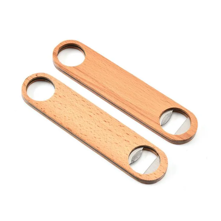 Rustic Wood Bottle Opener With Vintage Style Handle For Home Bar ...