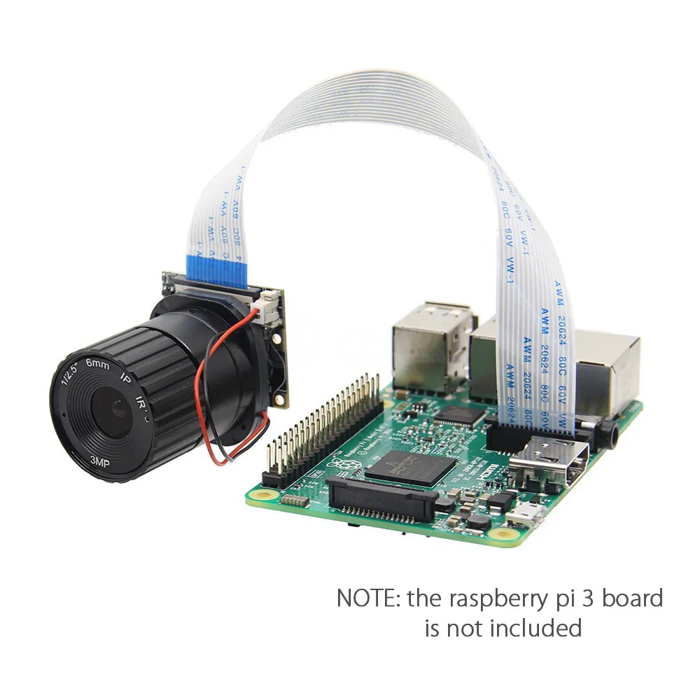 Raspberry Pi Kamera / 5MP 6mm Brennweite Nachtsicht NoIR Kameraplatine ...