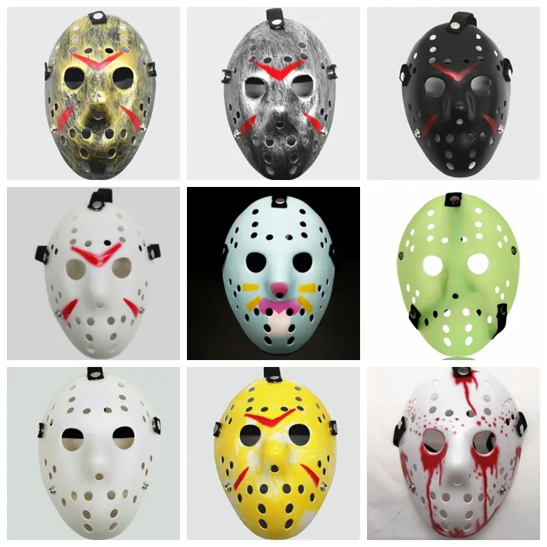 DHgate.com:9-Pack Realistic Scary Halloween Hockey Masks for Masquerade ...