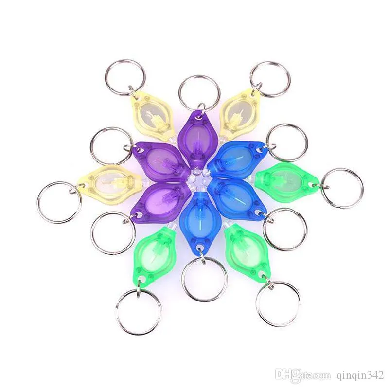 Mini LED Keychain Flashlight - Portable Torch Key Ring with White & UV ...
