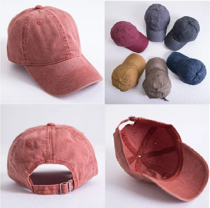 New Fashion Plain Dyed Sand Washed Soft Cotton Cap Blank Baseball Caps ...