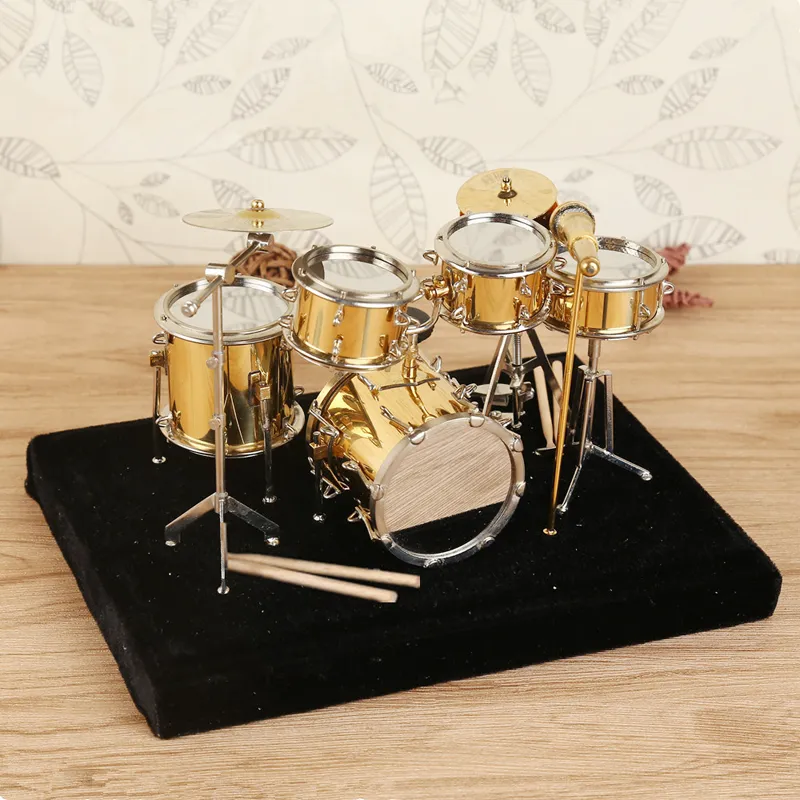 Mini Decoration Drum Set Model Gilded Drum Model Decoration Ts For Teachers Classmates