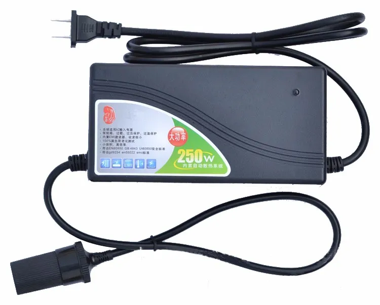 12V 8 Amp Power Supply: 250W AC to DC Converter with Cigarette Lighter ...