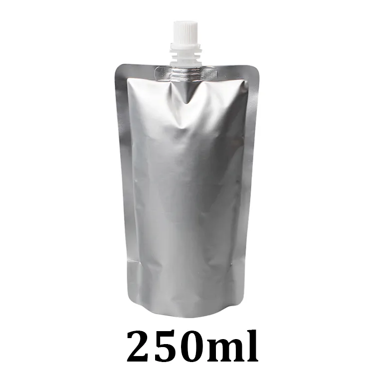 Wholesale 250ml Silver Aluminum Foil Food Grade Doy Pack Storage Pouch ...