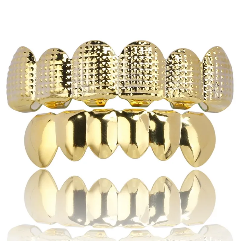 18k Real Gold Plated Punk Hip Hop Amazon Teeth Grills Fangs For Dental