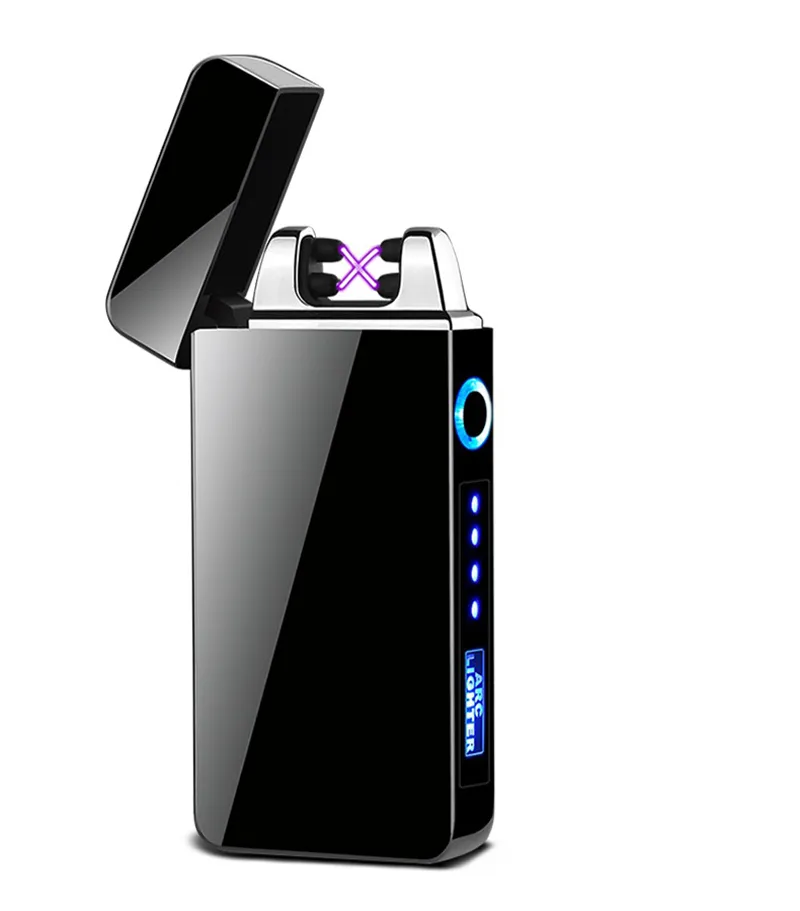 DHgate USB Rechargeable Cigarette Lighter Charging Touch Sensing Heaters Windproof Electronic Ultra Thin Electric Heating Lighters Environmental Electronics