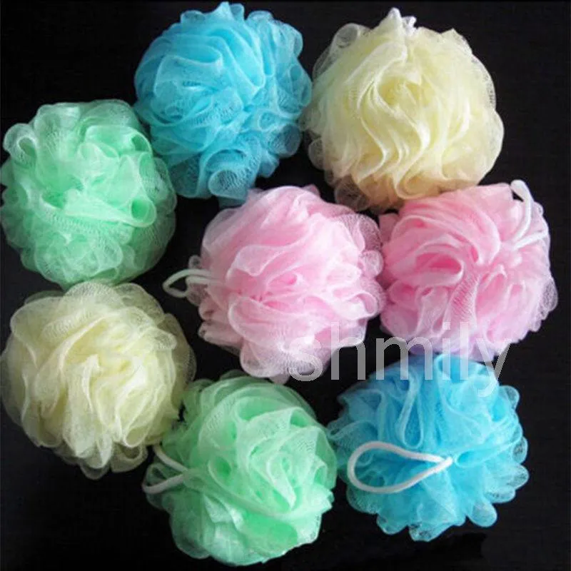 Designer Flower Ball Bath Bucket Sponge Shower Wash Scrubber with ...