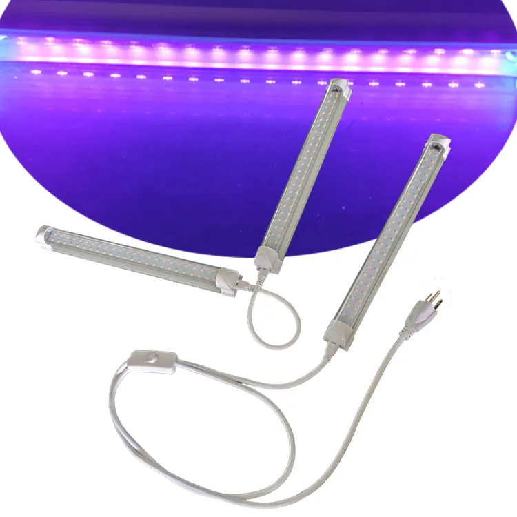 T8 Integrated Double Row UV LED Black Light, UVA 390NM 400NM LED Tube ...