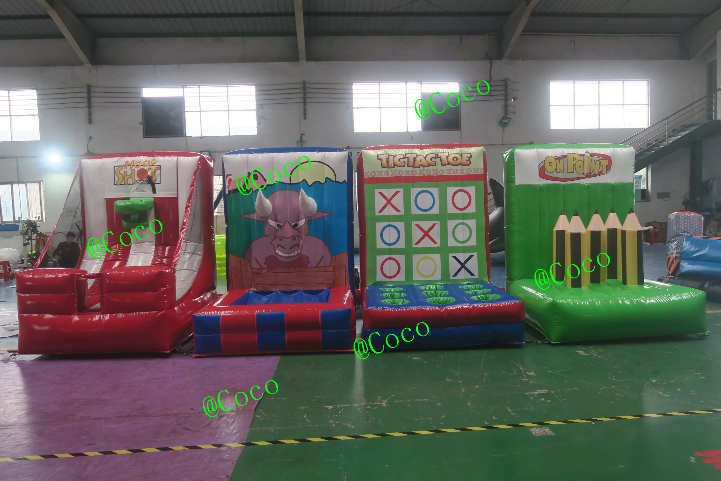 Fun Time Inflatables: 4 In 1 PVC Inflatable Carnival Games Interactive ...