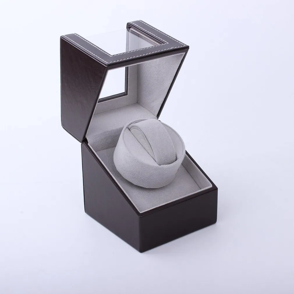 Automatic Watch Winder: Single Watch PU Leather Display Case With Motor ...