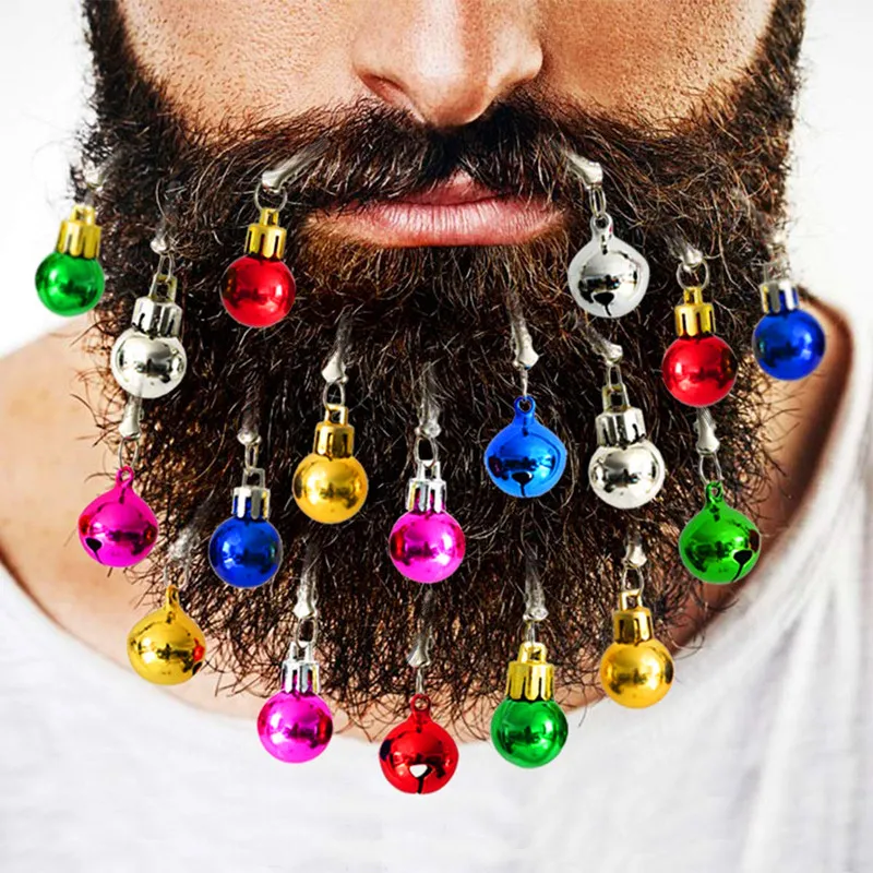 Christmas Decorations Beard Baubles Set Festive Facial Hair Ornaments ...