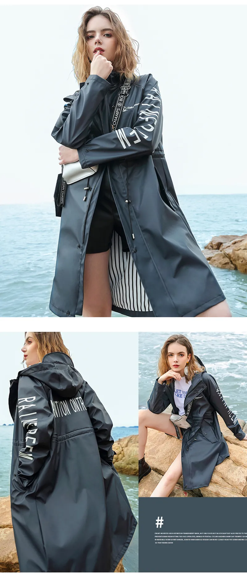 Waterproof Raincoat For Women And Men Yellow, Polyester, Lightweight ...