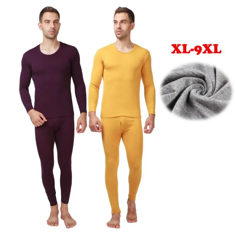 Men's Thermal Underwear Set - Lightweight Modal Long Johns for Autumn & Winter, Plus Size XL-9XL ...