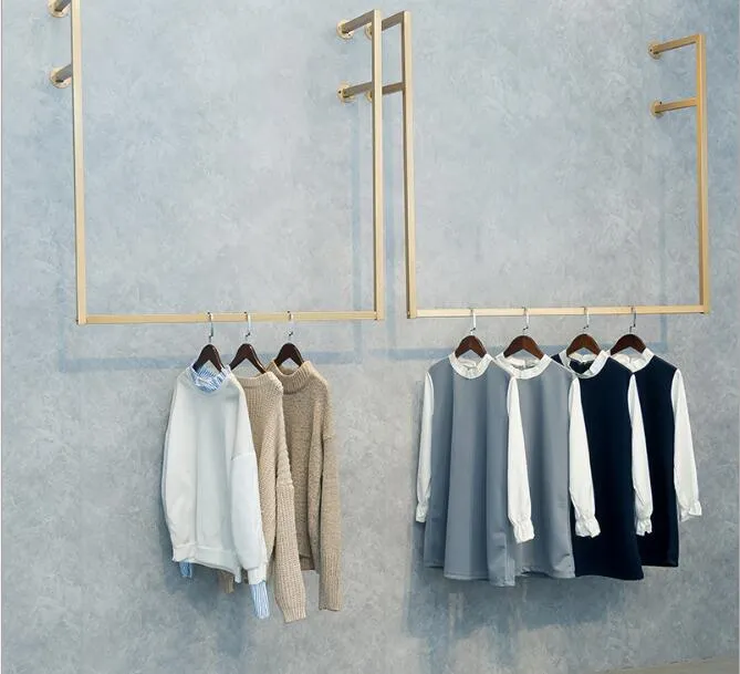 Pastel De Ropa De Arte De Hierro Dorado Montado En La Pared, Colgilla ...